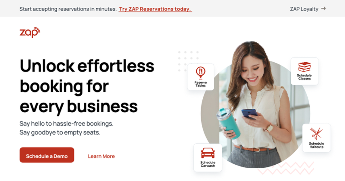 Manage bookings in real-time | ZAP Reservations